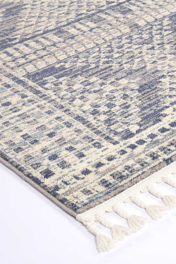 Inca Jauja Blue Contemporary Rug - FLOOR DEKOR