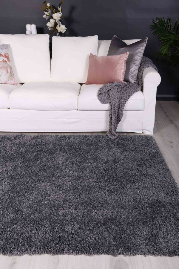 Alpine Shaggy Charcoal Grey Rug - FLOOR DEKOR